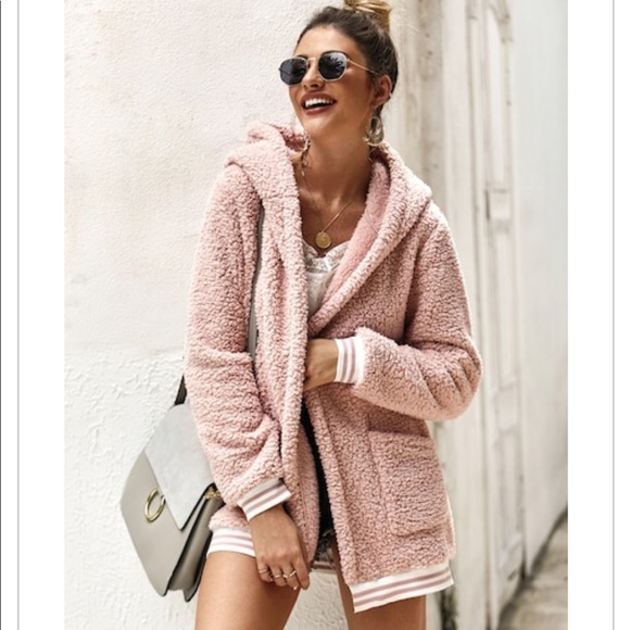 Jackets & Coats | Teddy Soft Open Front Jacket Hoodie | Poshmark